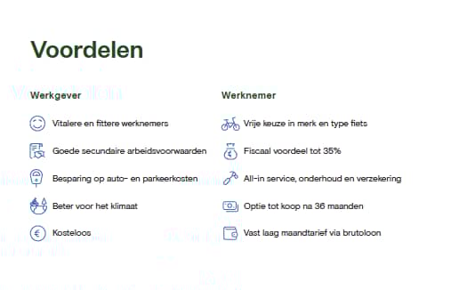 Wat is het fietsplan voor een werkgever